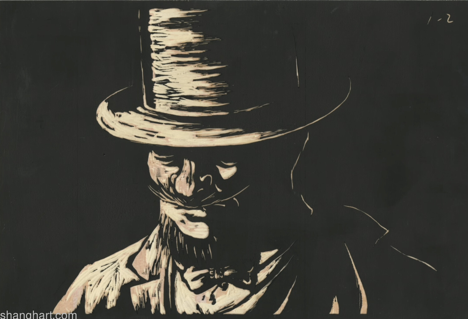 SUN Xun Original Animation Drawings of "Magic of Atlas" - Luocha 30x45cm