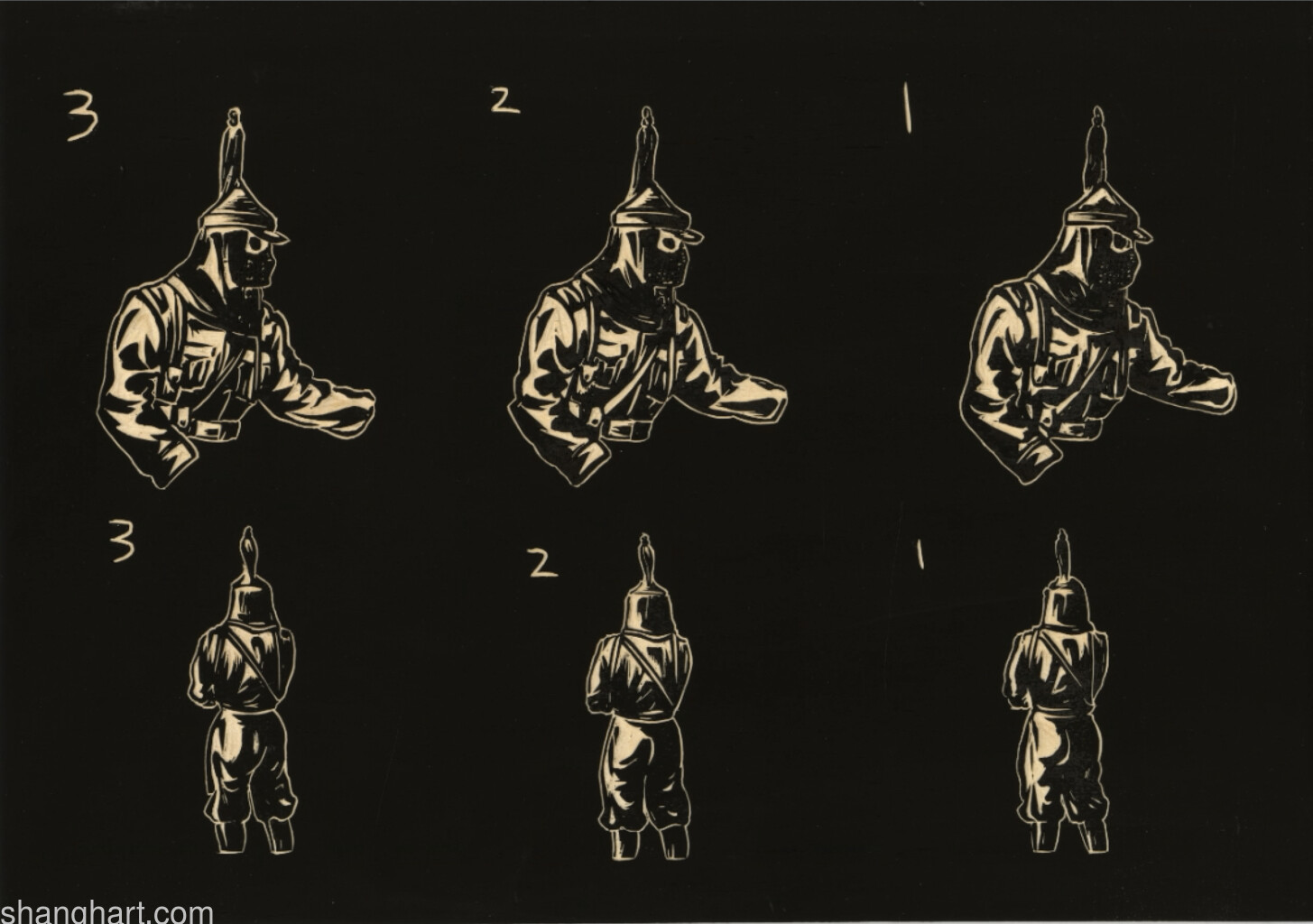 SUN Xun Original Animation Drawings of "Magic Atlas" - Luocha 29.7x42cm