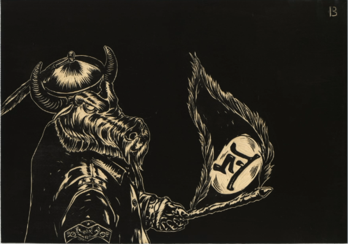 SUN Xun Original Animation Drawings of "Magic Atlas" - Luocha 29.7x42cm